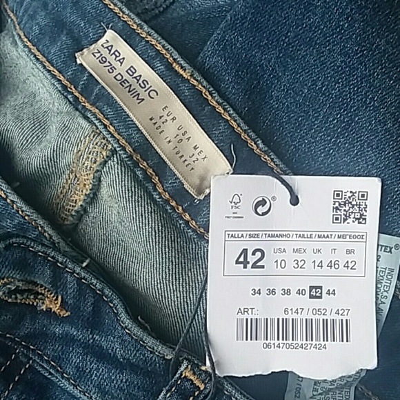 Zara | Jeans | Nwt Zara Basic Denim Us Size | Poshmark